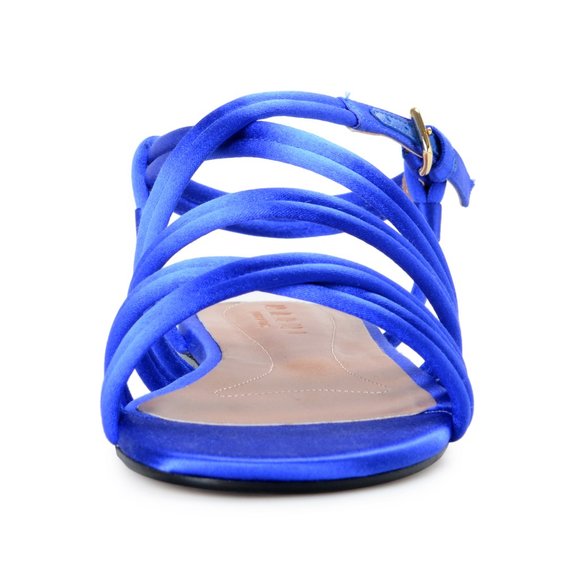 Marni | Shoes | Marni Womens Blue Strappy Satin Leather Sandals | Poshmark